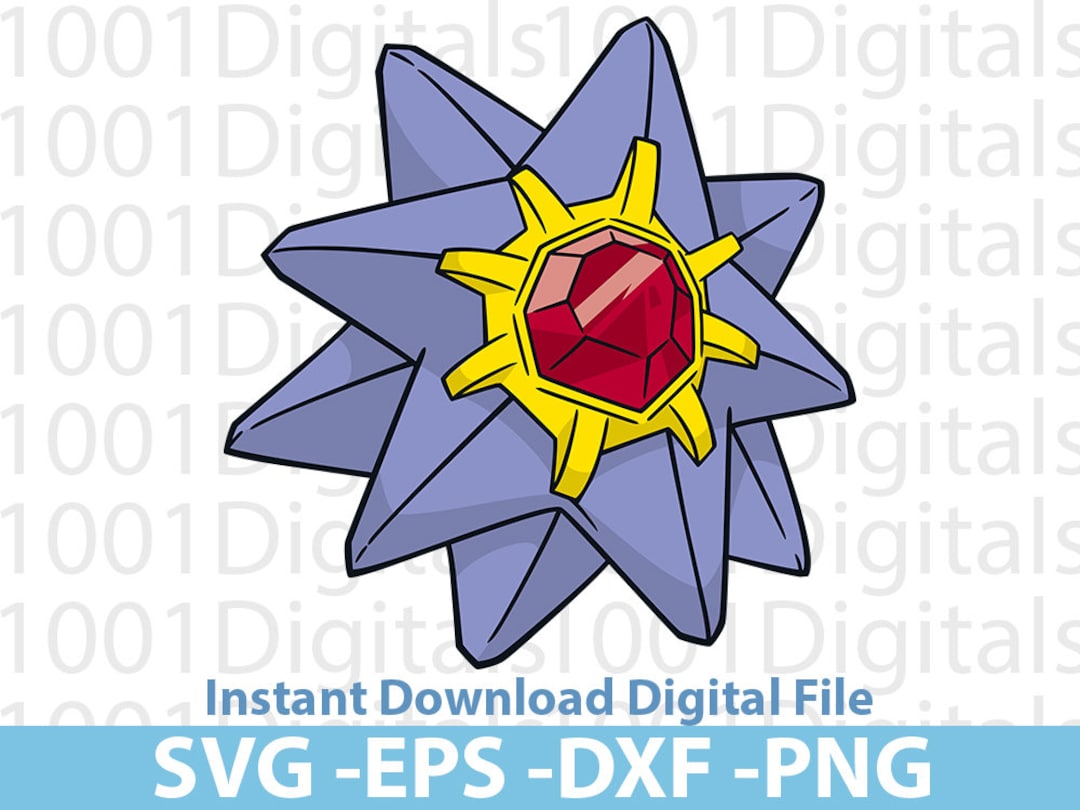 Staryu Svg, Pokemon Staryu Svg, Staryu Clipart, Png Cut File, Cricut ...
