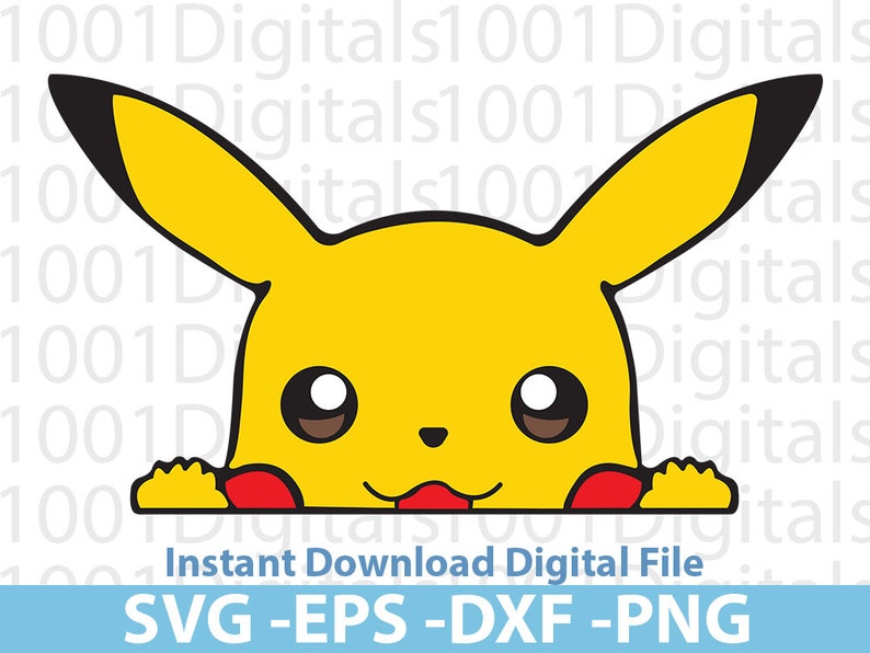 Pikachu Svg Pokemon Pikachu Svg Pikachu Clipart Png Cut - Etsy