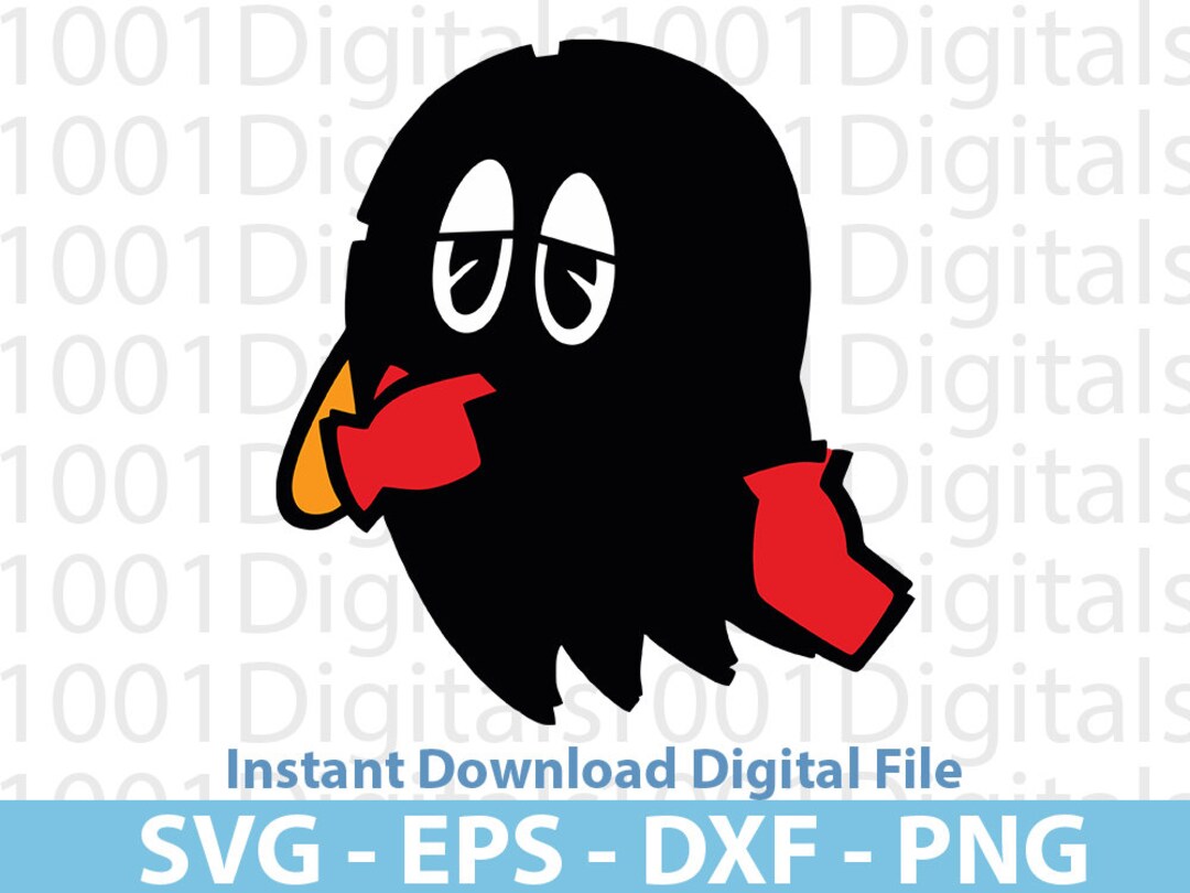 Pac Black Ghost Svg Pac Svg, Pac Clipart, Cut File, Cricut Silhouette ...