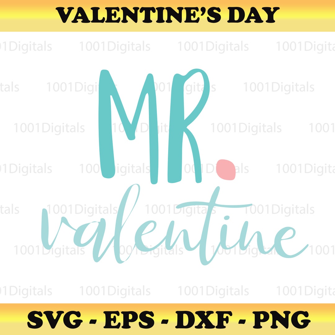 Mr Valentine Svg, Valentine's Day Svg, Clipart, Cut File, Cricut ...