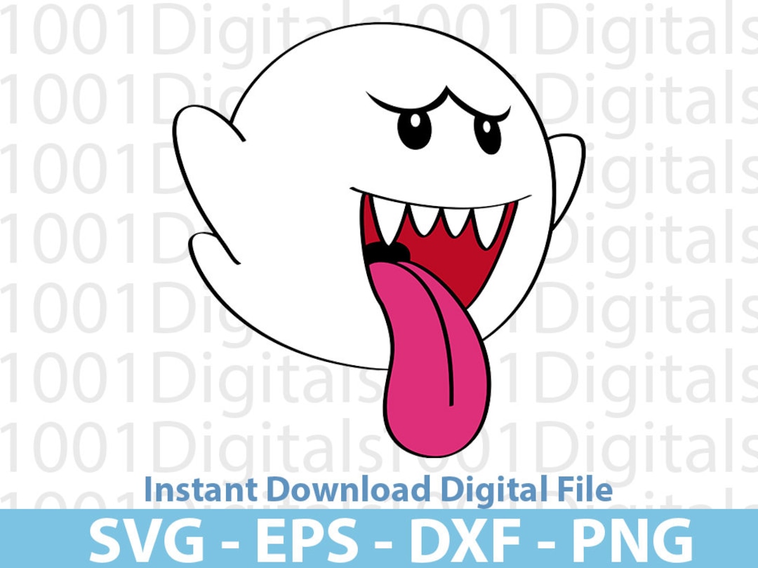 Boo Svg, Super Mario Boo Svg, Mario Ghost Clipart, Cut File, Cricut ...