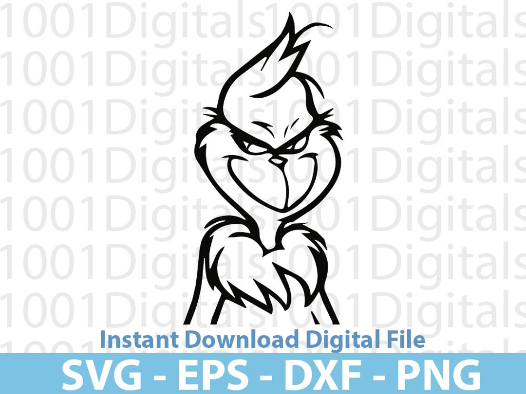Grinch Outline Svg 2 the Grinch Svg Layered Item Instant - Etsy Australia