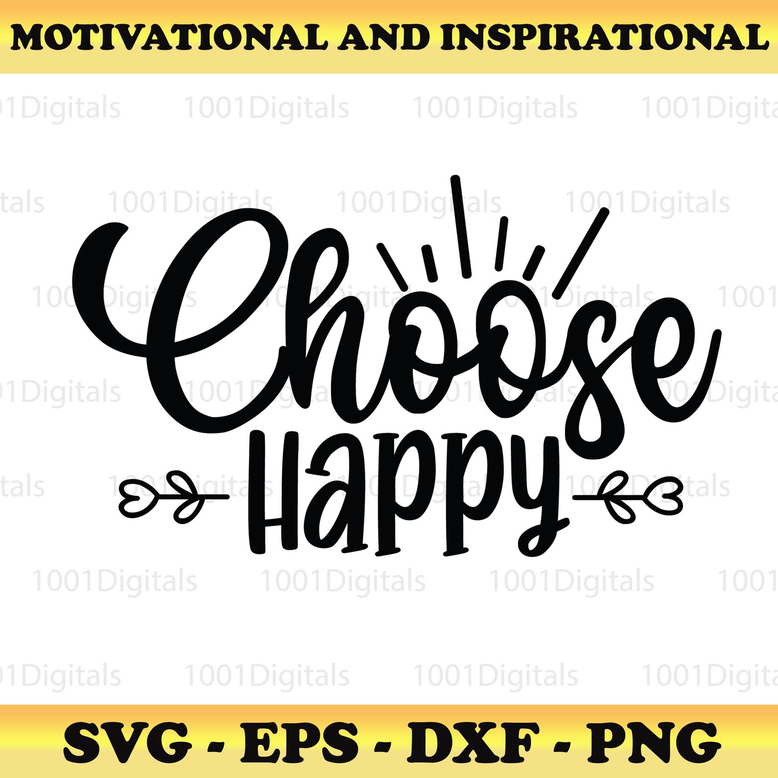 Choose Happy Svg, Motivation Svg, Insprational Svg ,cut File Cricut ...