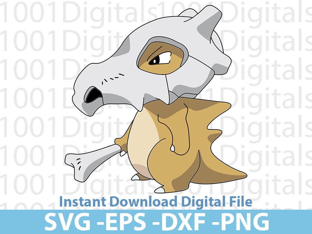 Cubone Svg, Pokemon Cubone Svg, Cubone Clipart, Png Cut File, Cricut ...