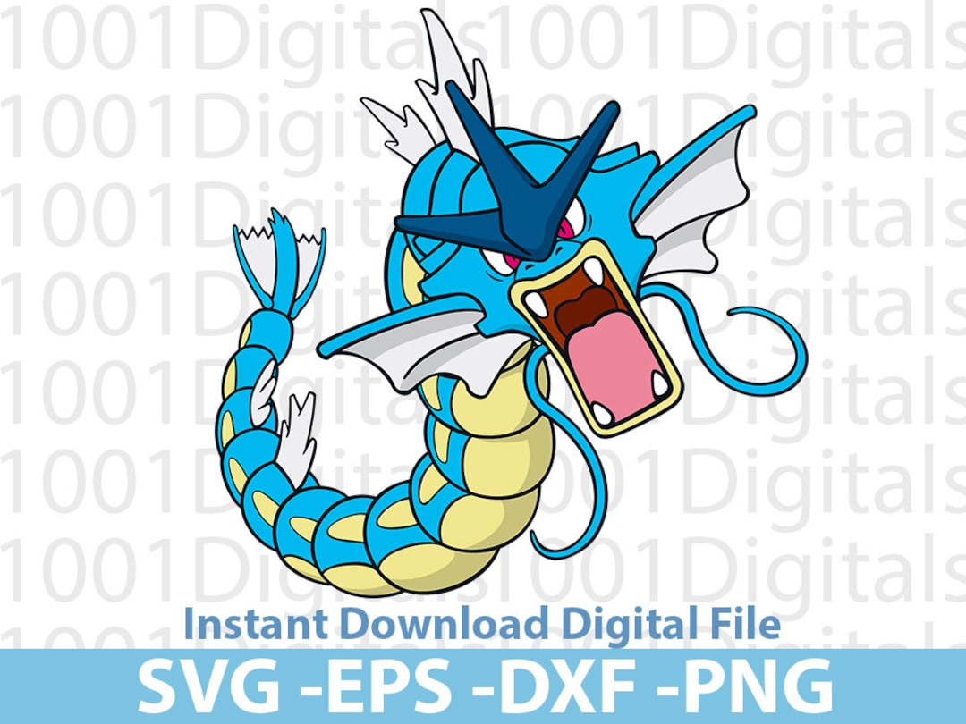 Gyrados Svg, Pokemon Gyrados Svg, Gyrados Clipart, Png Cut File, Cricut ...