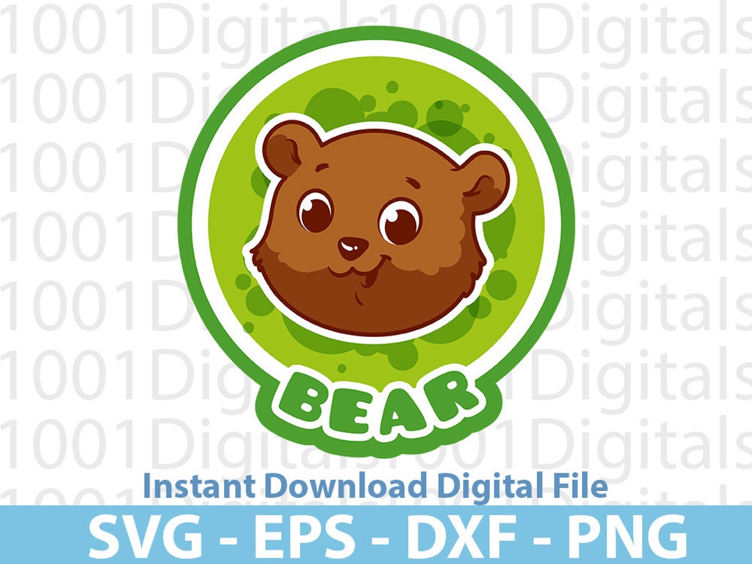 Oso svg, oso svg para niños, oso animal svg, lindo oso animal svg ...