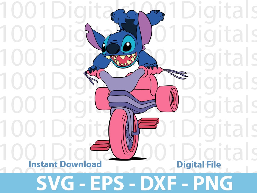 Stitch Svg Stitch Bicycle Svg Cute Stitch Svg Stitch - Etsy UK
