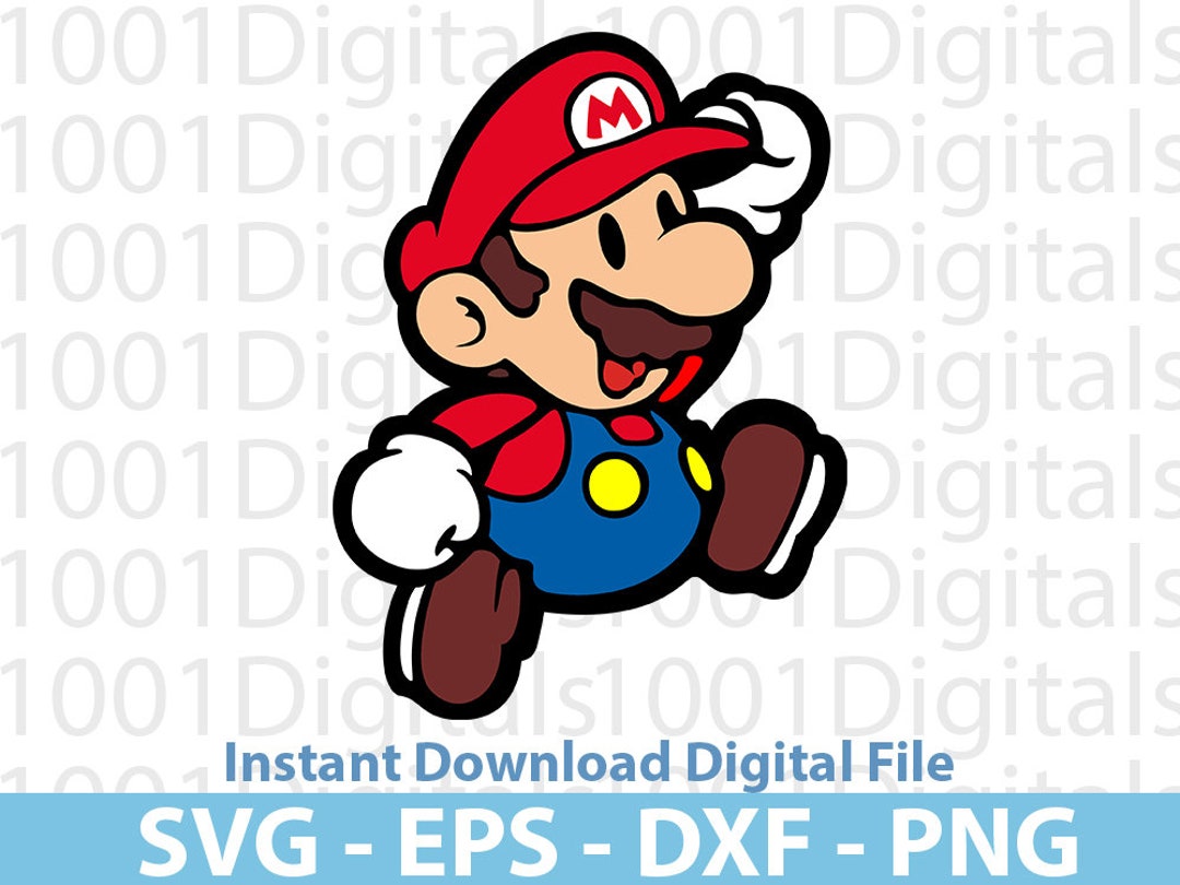 Super Mario Svg, Mario Silhouette Svg, Mario Clipart, Cut File, Cricut ...