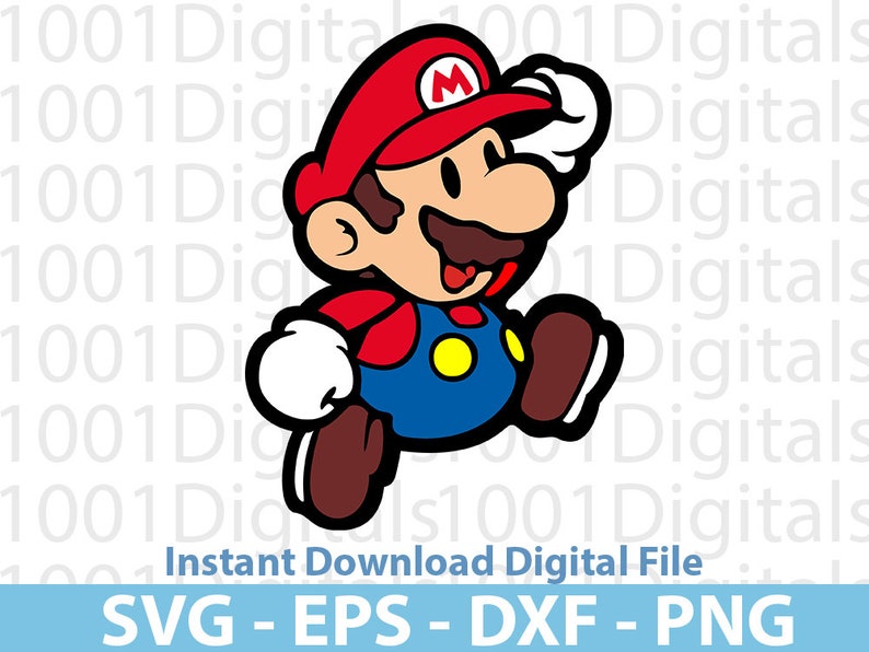 Super Mario Svg, Mario Silhouette Svg, Mario Clipart, Cut File, Cricut ...