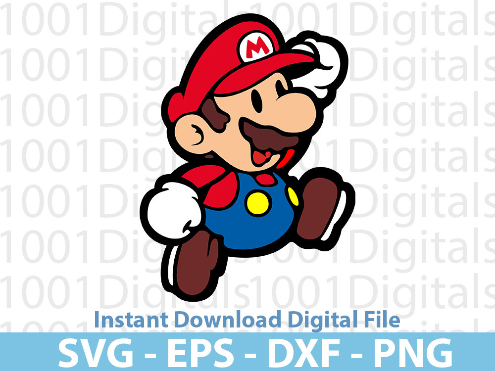 Super Mario Svg, Mario Silhouette Svg, Mario Clipart, Cut File, Cricut ...