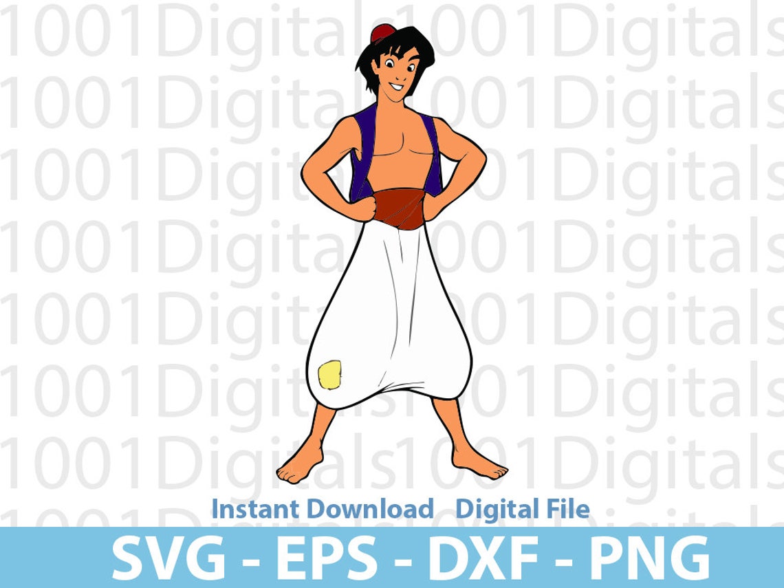 Aladdin Svg Cute Aladdin Svg Aladdin Clipart Png Cut File - Etsy