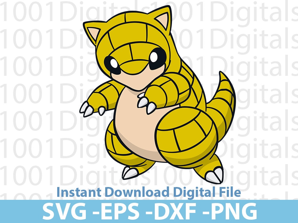 Sandshrew Svg Pokemon Sandshrew Svg Sandshrew Clipart Png - Etsy
