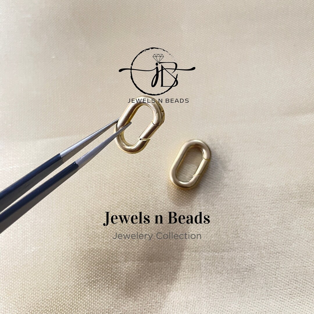 Oval Brass Spring Lock Clasp: Handmade Jewelry Finding (5 Pcs) - Etsy