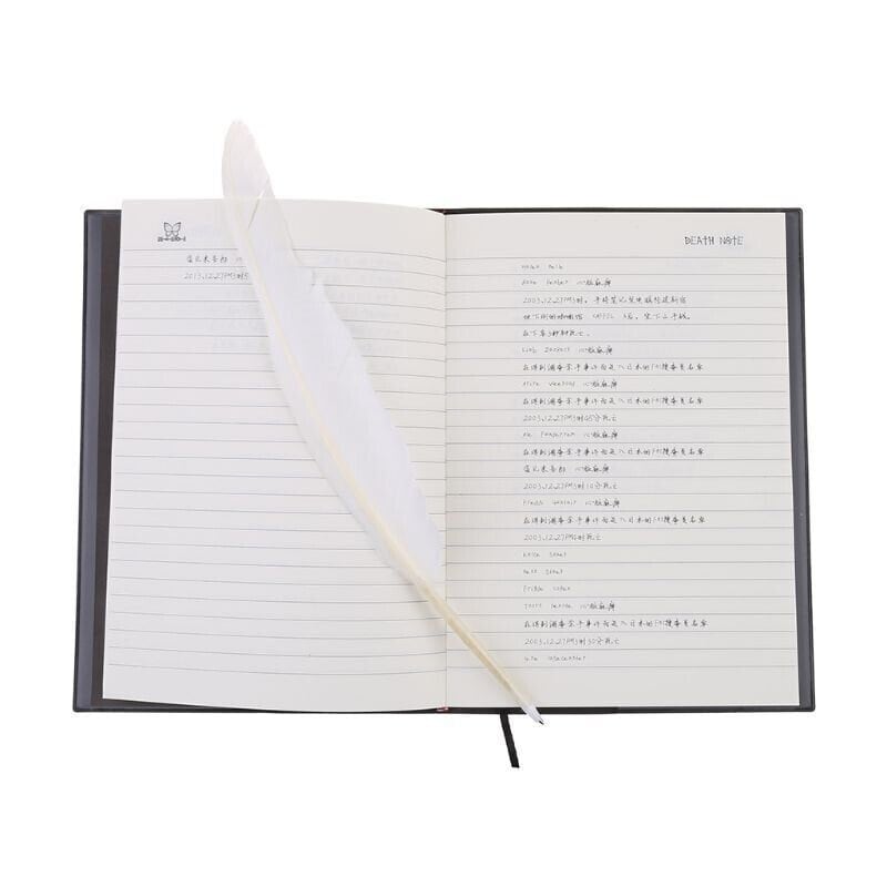 Death Note Cosplay Journal With Real Feather Notizbuch Des Todes Mit Echter Feder - Etsy