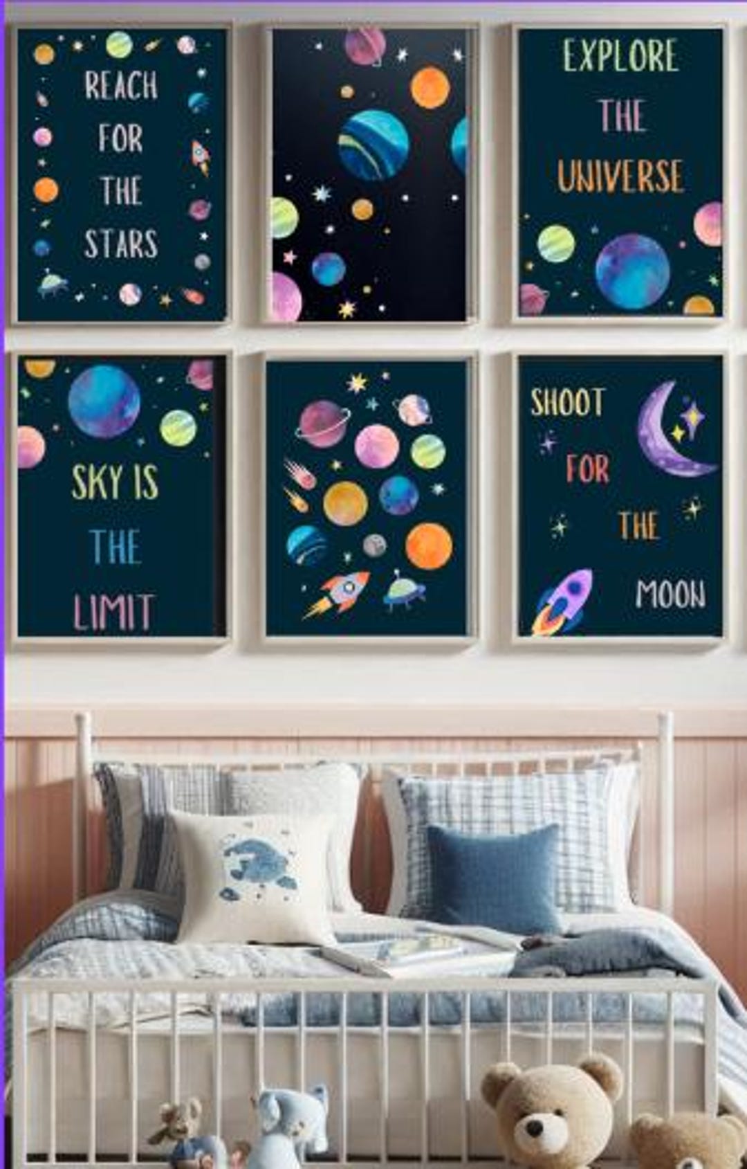 Space-themed Wall Art for Kids - Digital Download | Nursery & Bedroom ...