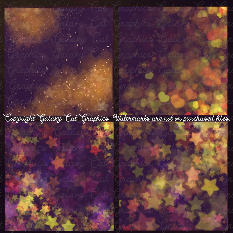 Purple and Gold Bokeh Digital Paper Bokeh Digital Background - Etsy
