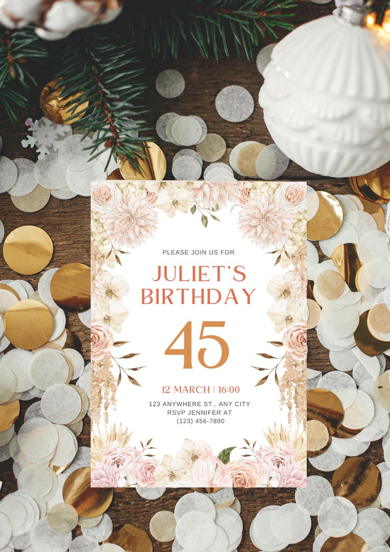 Printable Birthday Card Birthday Card Printable Digital Birthday Invite ...