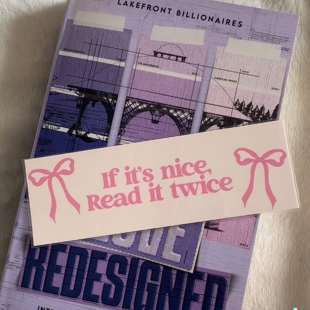 READ TWICE BOOKMARK | Booktok | Handmade | Bookish Gift, Romance ...