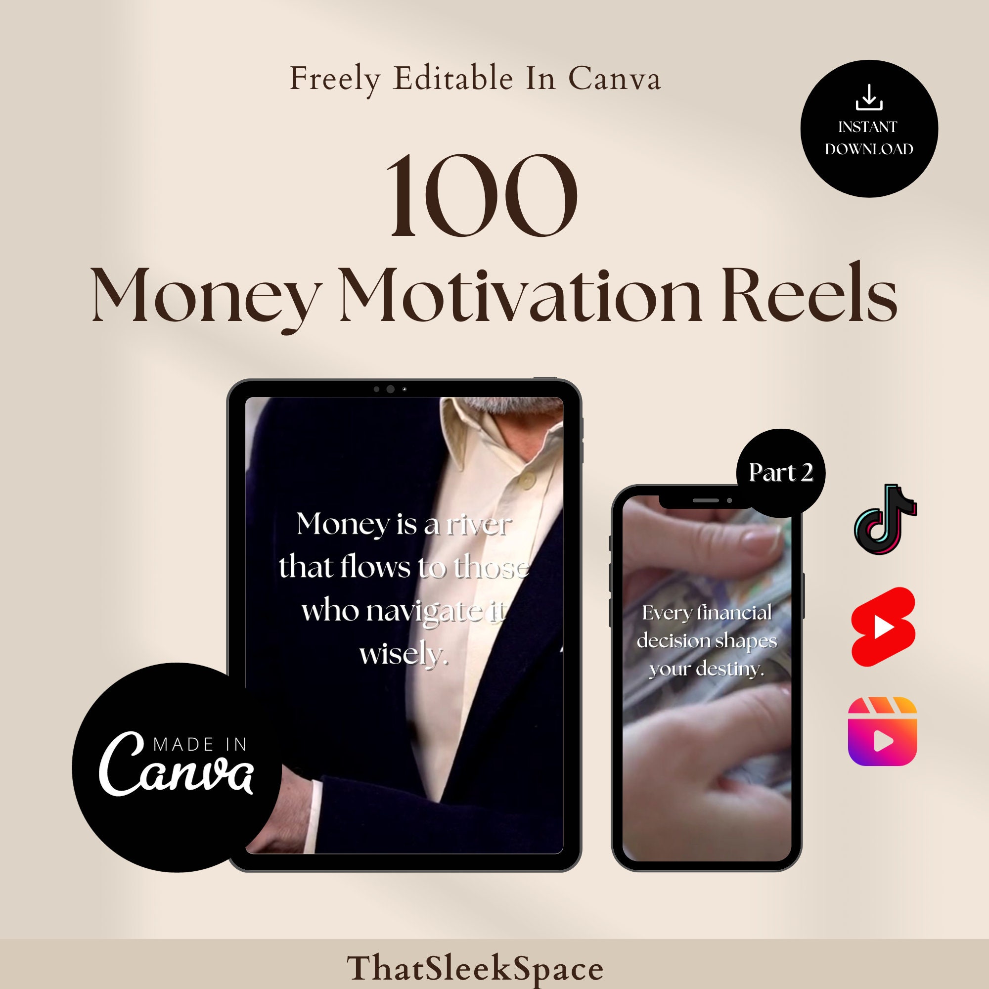 100 Money Motivational L Quotes Pack I Engaging Money, Wealth, Success ...