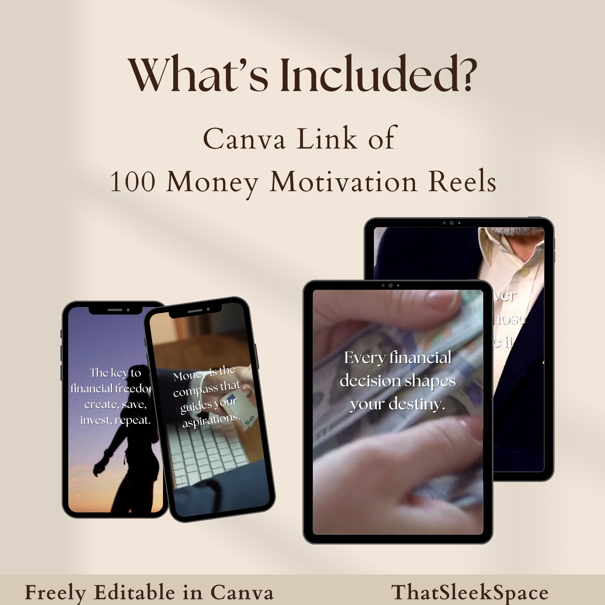 100 Money Motivational L Quotes Pack I Engaging Money, Wealth, Success ...