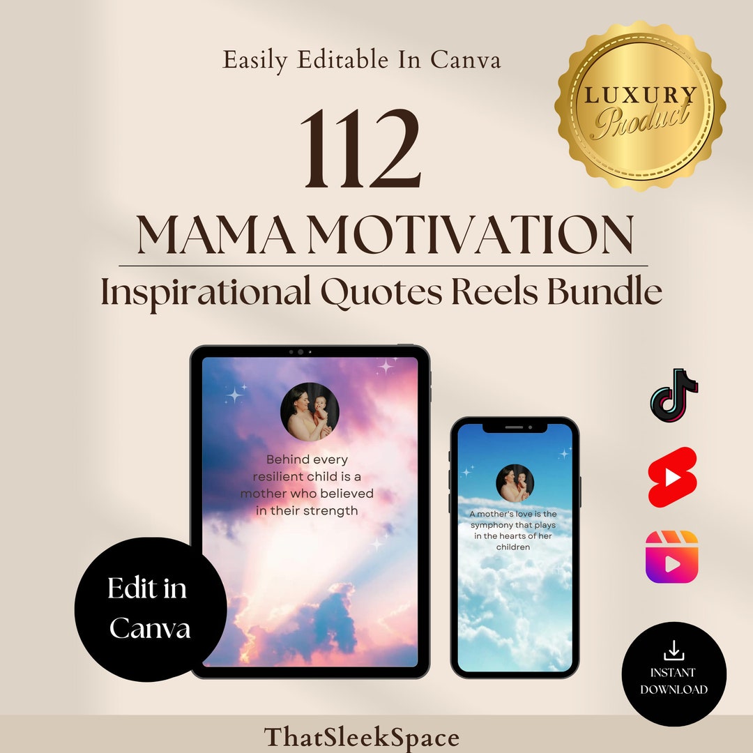 112 Mama Motivation Inspirational Quotes Instagram Reels, Tiktok ...