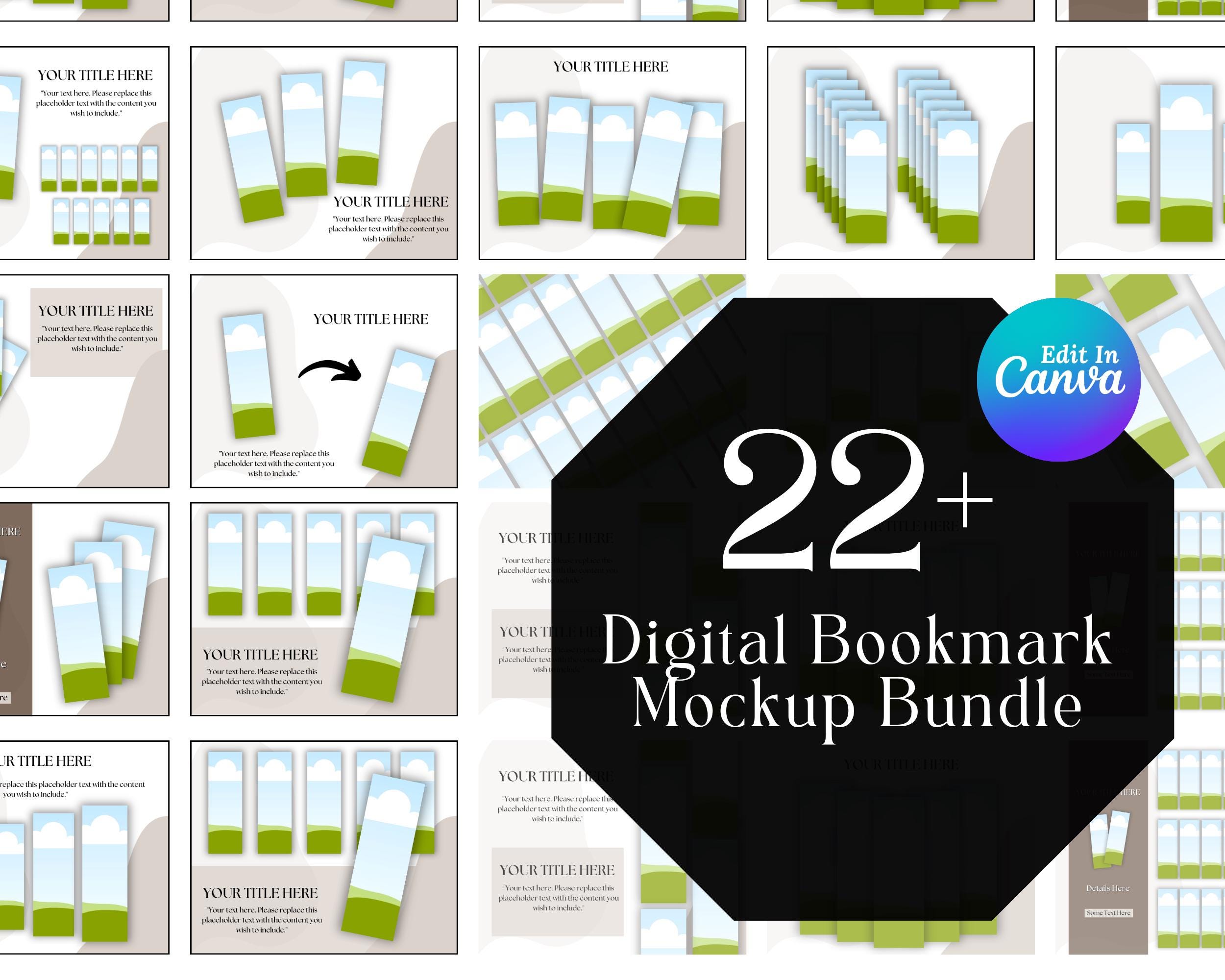 22+ Canva Bookmark Mockup, Canva Editable Drag and Drop, Bookmark ...
