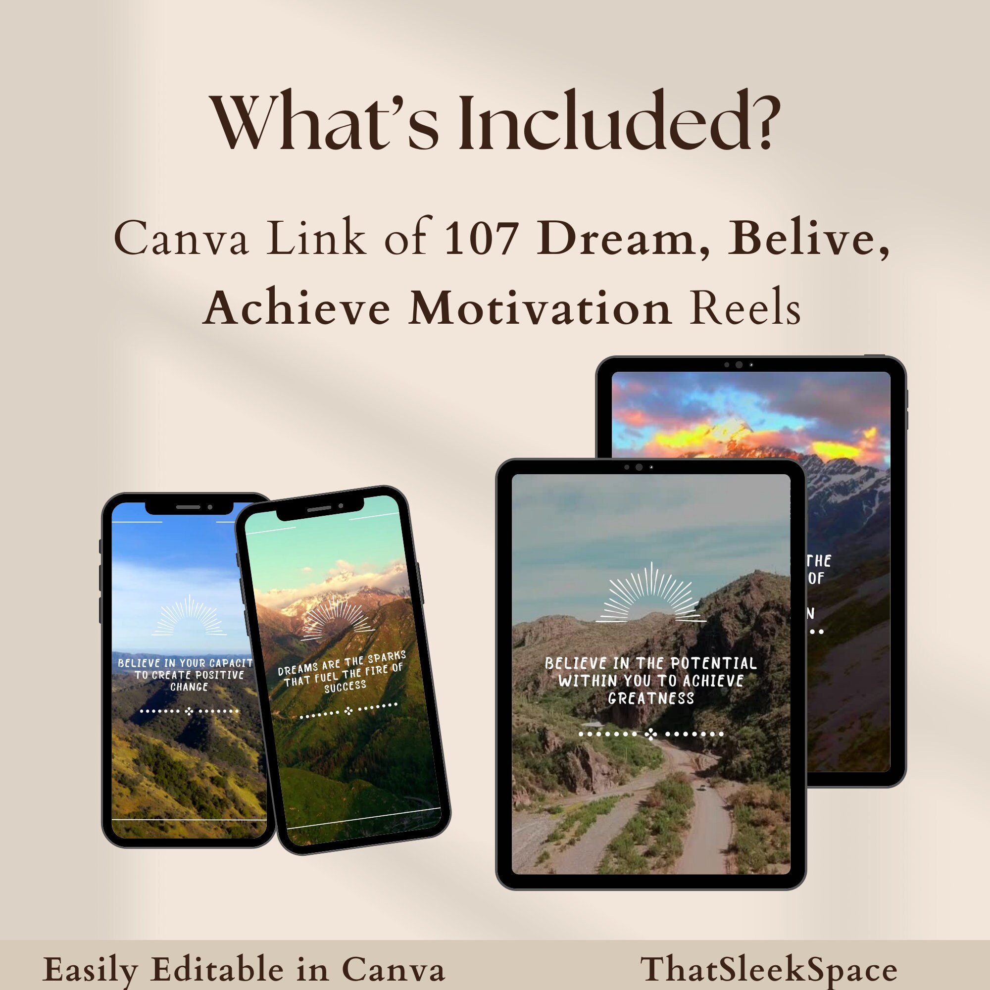 107 Dream, Believe, Achieve Motivational Instagram Reels, Tiktok ...