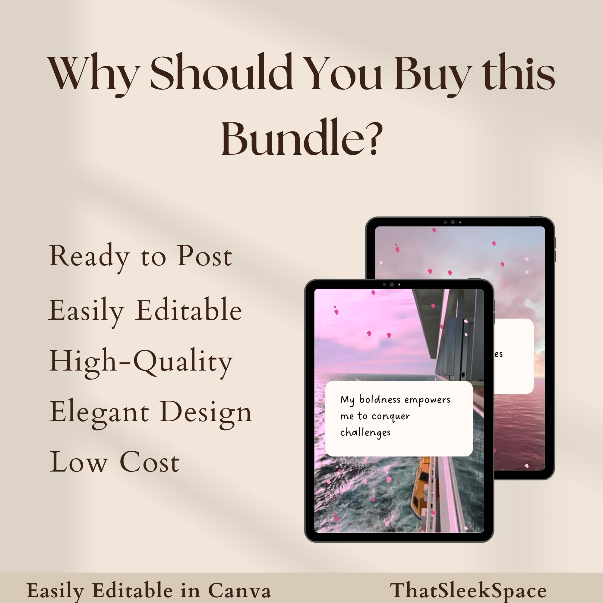 121 Bold and Beautiful Girl Boss Affirmations L Reels Bundle I ...