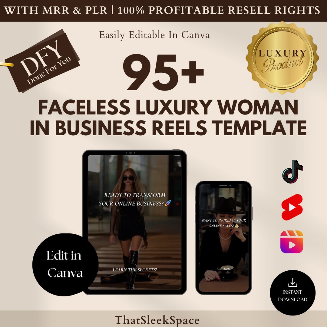 95+ Faceless Business Hooks | Luxury Dark Reels | Master Resell Rights | Mrr Reels | Done for ...