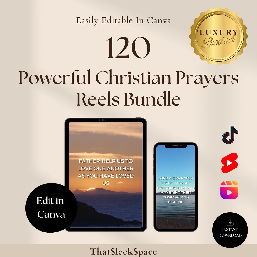 120 Powerful Christian Prayers Reels Bundle Christian Reels Bundle ...