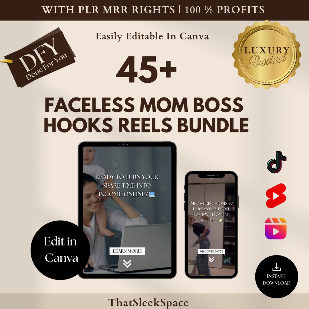 45+ Faceless Mom Boss Reels | Luxury Reels | Master Resell Rights | Mrr ...
