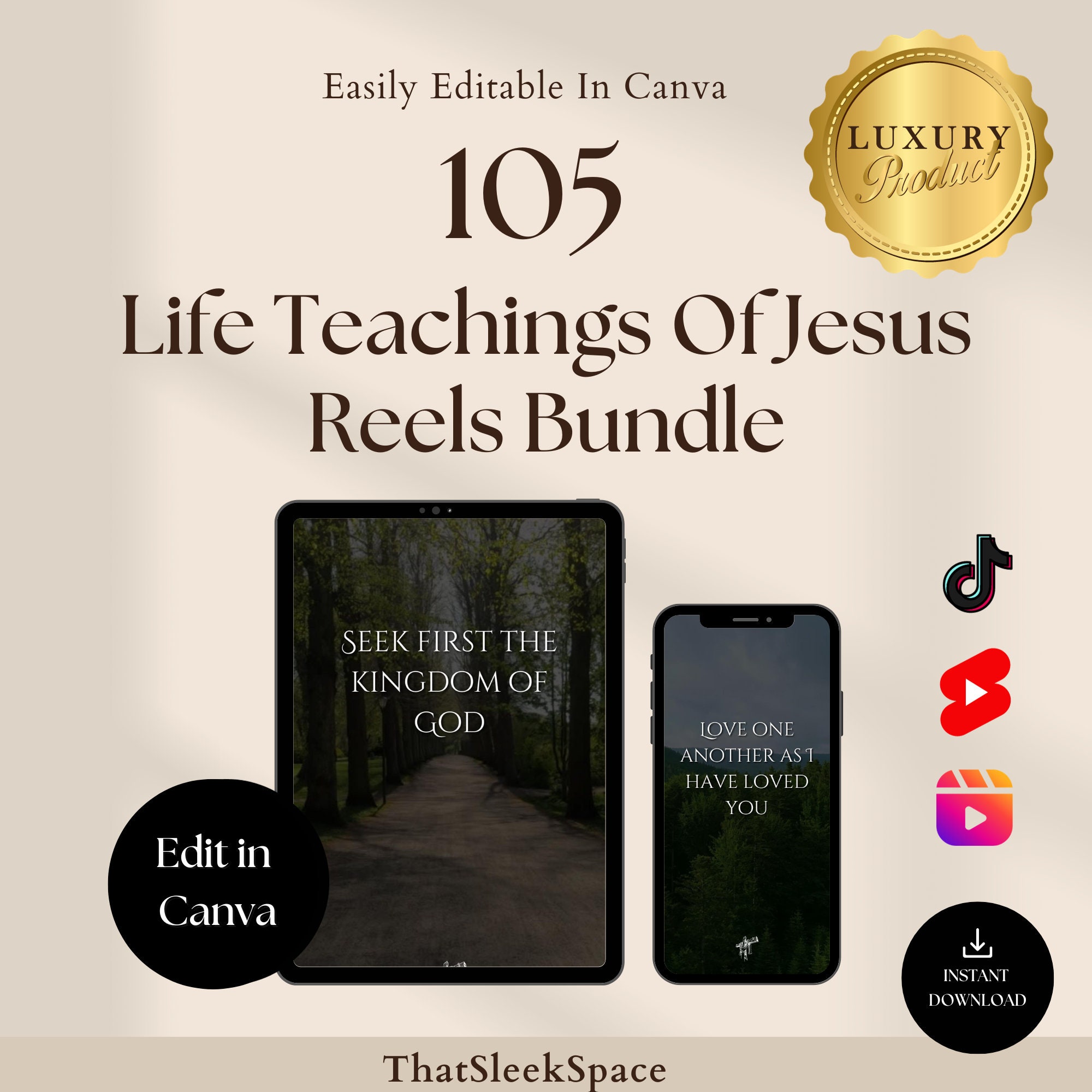 105 Life Teaching of Jesus Reels Bundle | Bible Verse Reels Bundle I ...