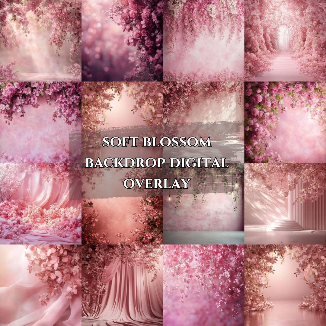 Floral Pink Maternity Digital Backdrop Room Pink Digital Backdrop ...