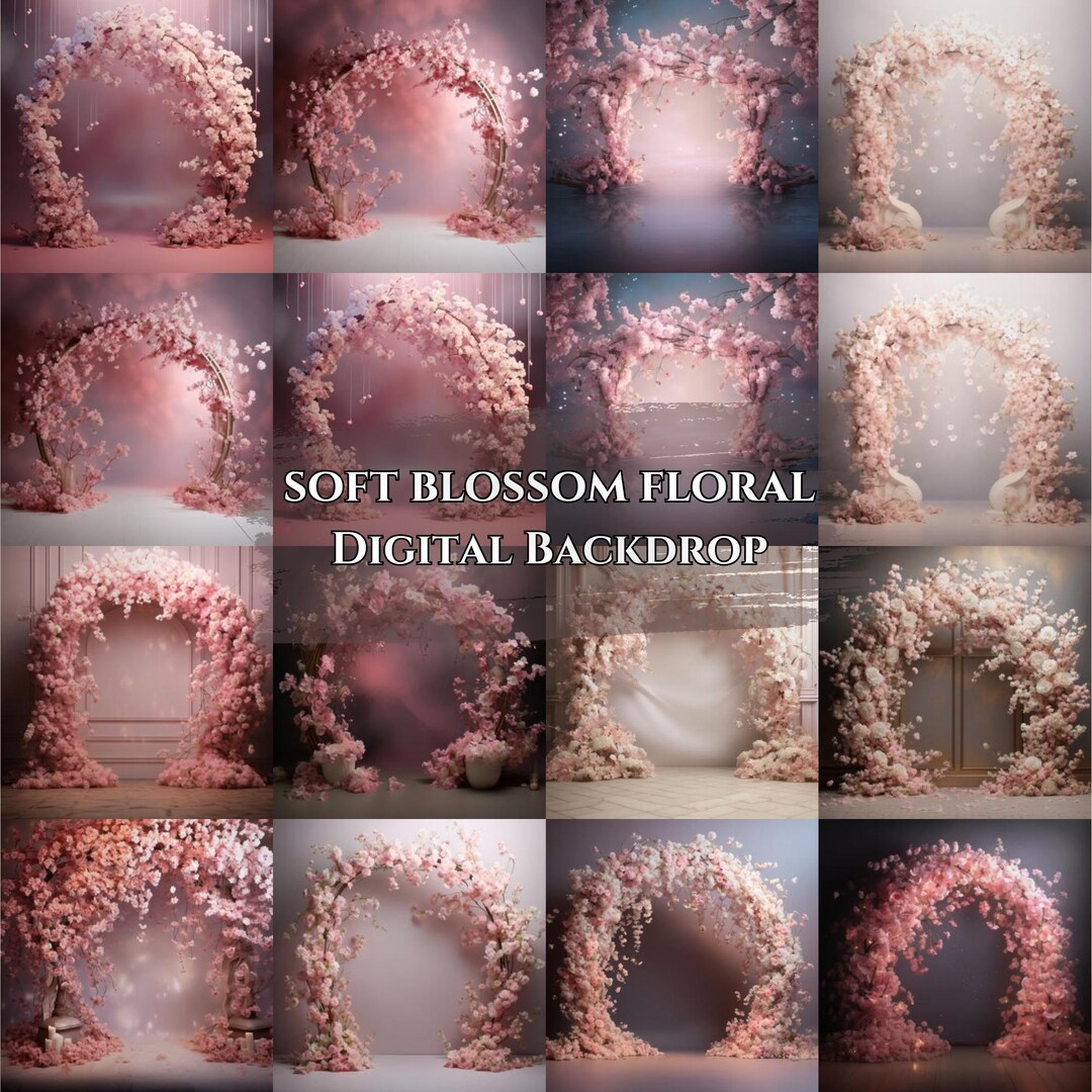 19 Floral Ring Digital Backdrops Maternity Floral Hoop Digital Backdrop ...