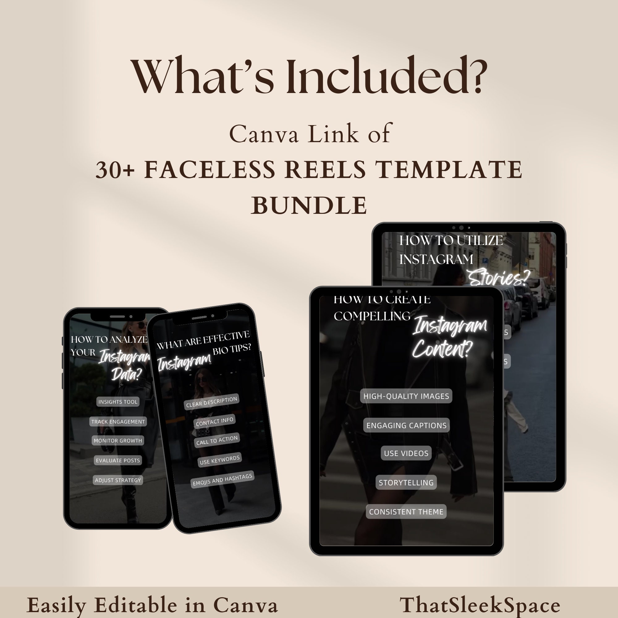 30 Faceless Templates Videos Aesthetic Videos | Master Resell Rights ...