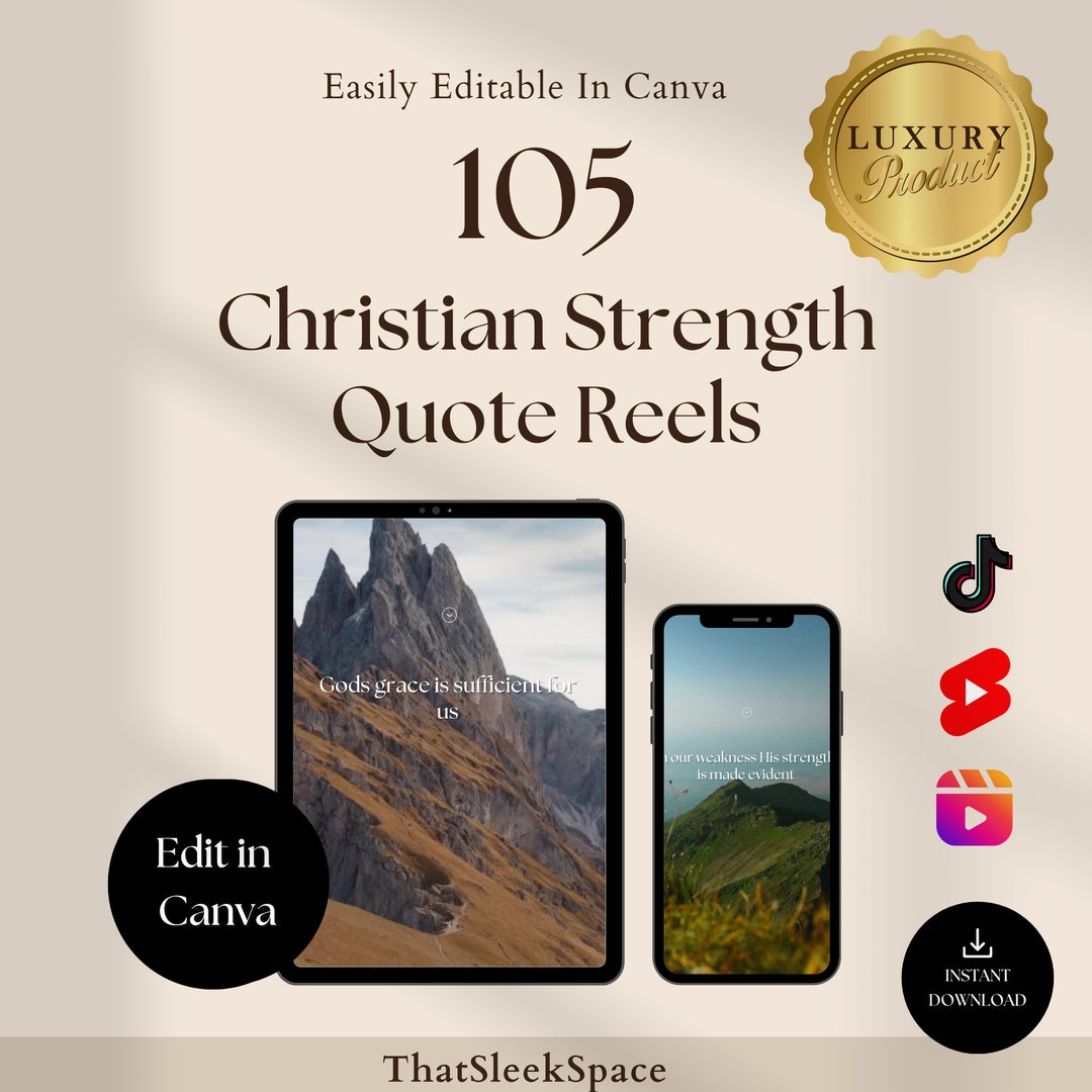 105 Christian Strength Quotes Reels Bundle | Christian Reels Bundle I ...