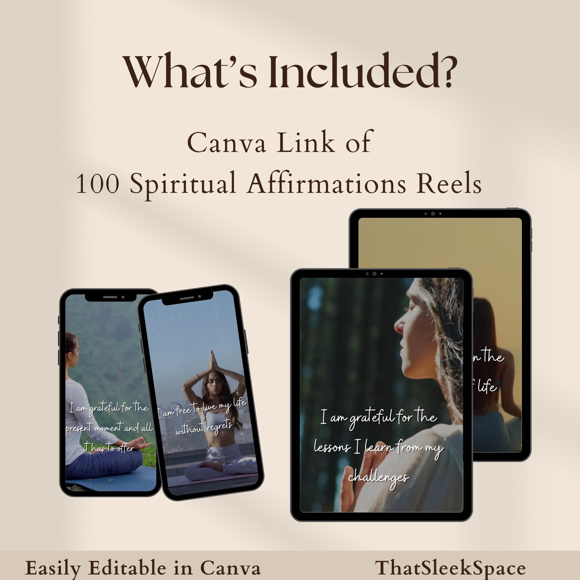 100 Spiritual Affirmations Viral Reels Bundle L Affirmation Video ...