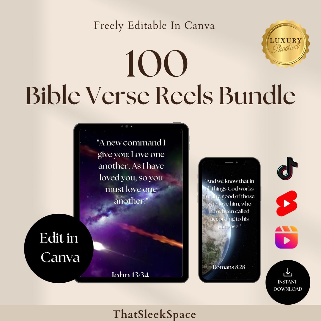 100 Bible Verses Christian Motivational Videos I for Instagram Reels ...