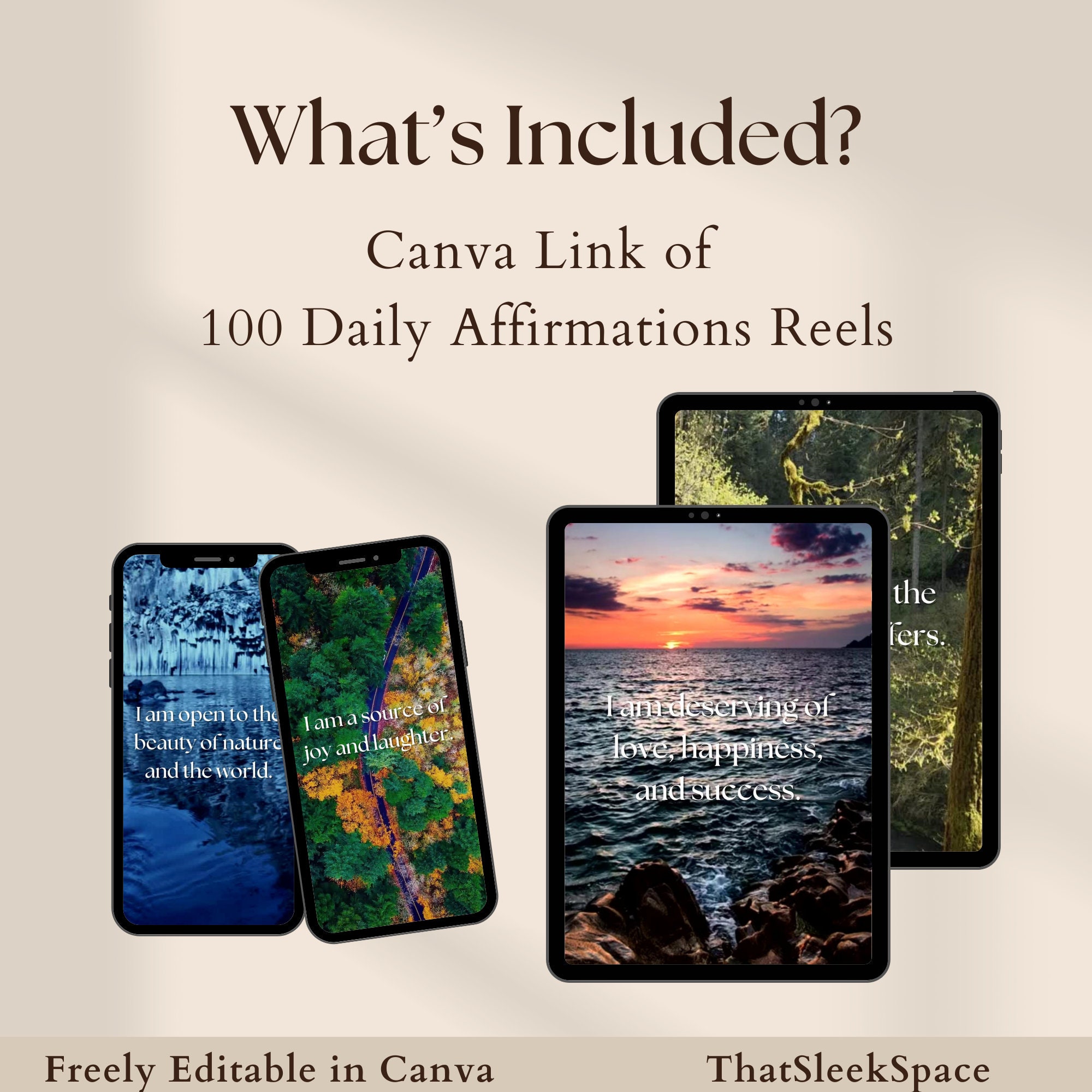 100 Daily Affirmations Instagram Reels Videos L Affirmation Video ...