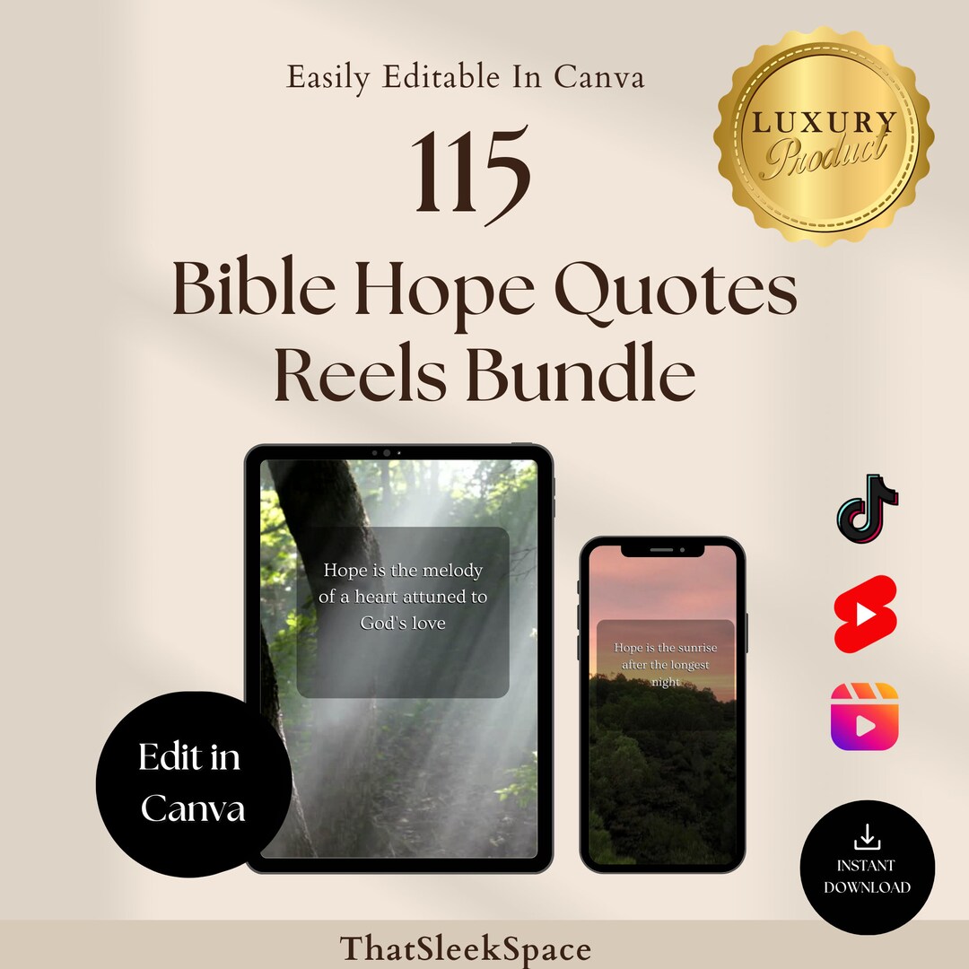 115 Bible Hope Quotes Reels Bundle | Bible Verse Reels Bundle I ...