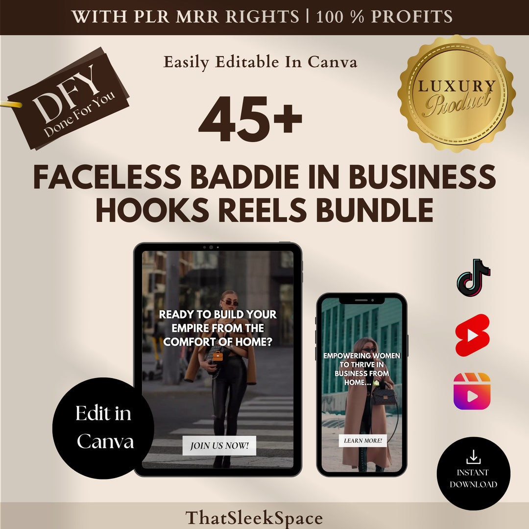 45+ Faceless Baddie Business Hooks,luxury Dark Reels,mrr Reels,done for ...