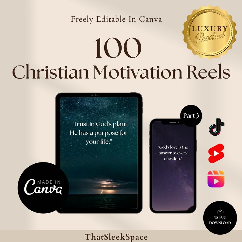 100 Christian Motivational Videos | Reels Bundle I for Instagram Reels ...