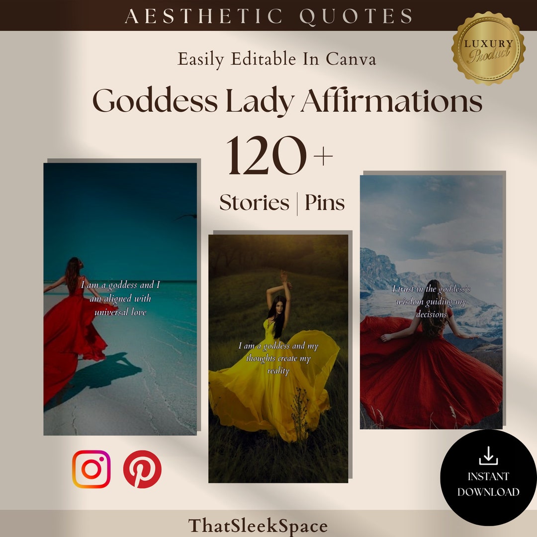 120 Goddess Lady Affirmations IG Story Bundle | Pinterest Pins | Done ...