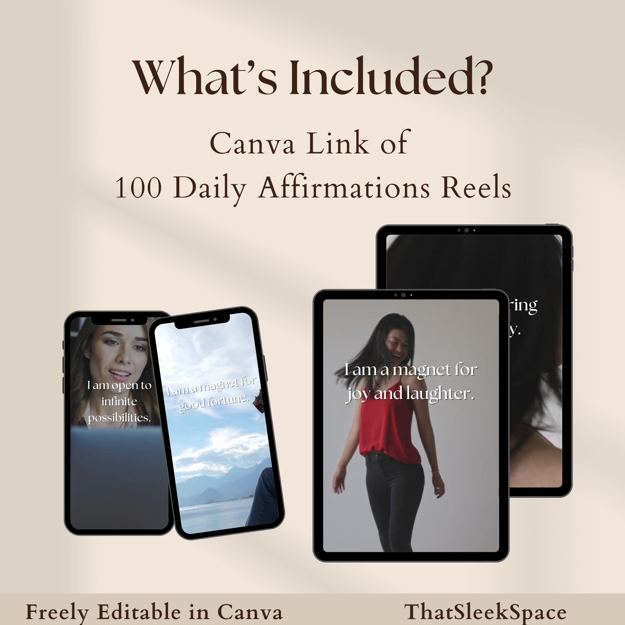 100 Daily Affirmations Instagram Reels Videos L Affirmation Video ...