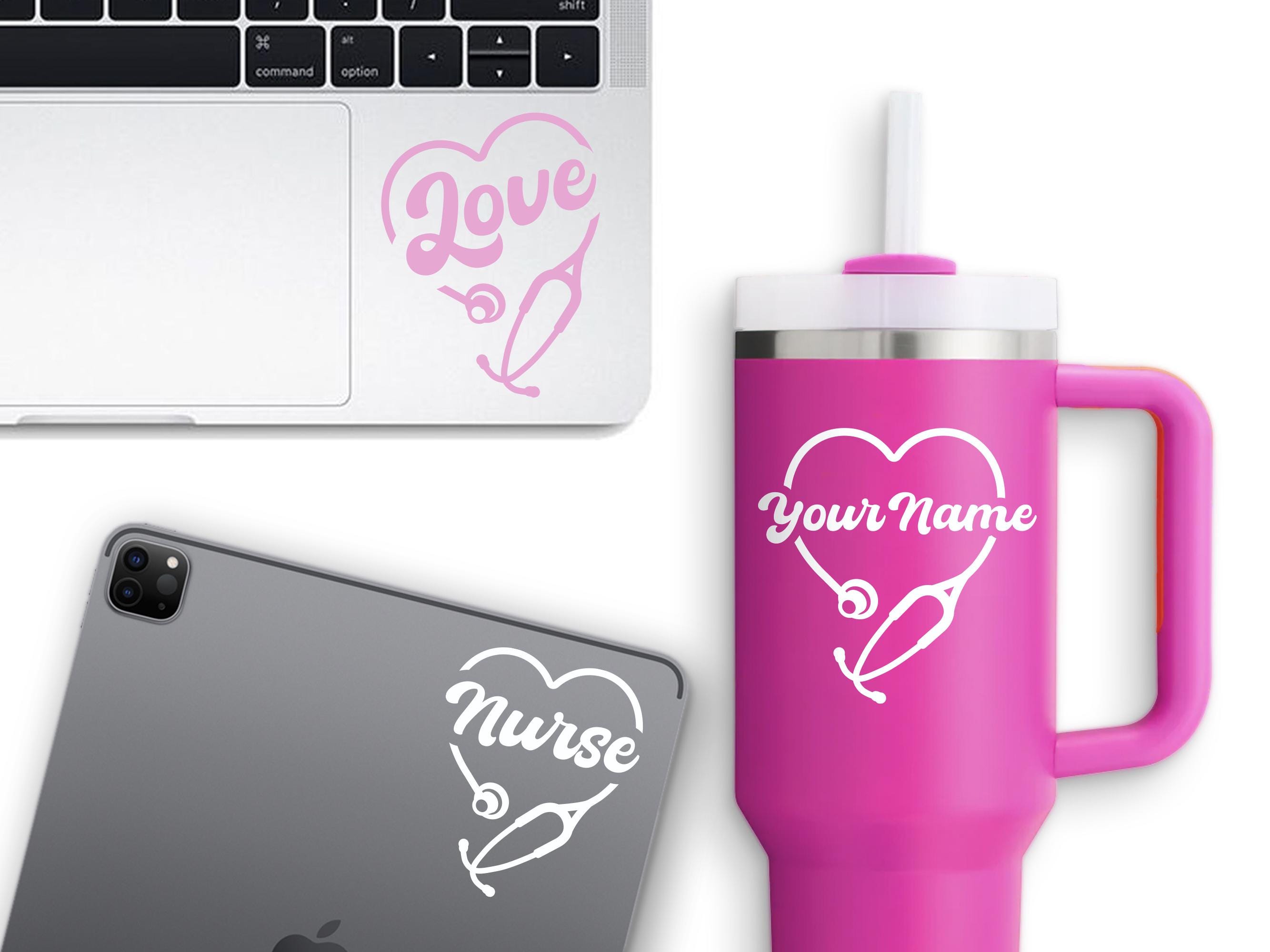 Custom NURSE Decal - Choose Your Text + Color + Size - Die-cut Vinyl ...