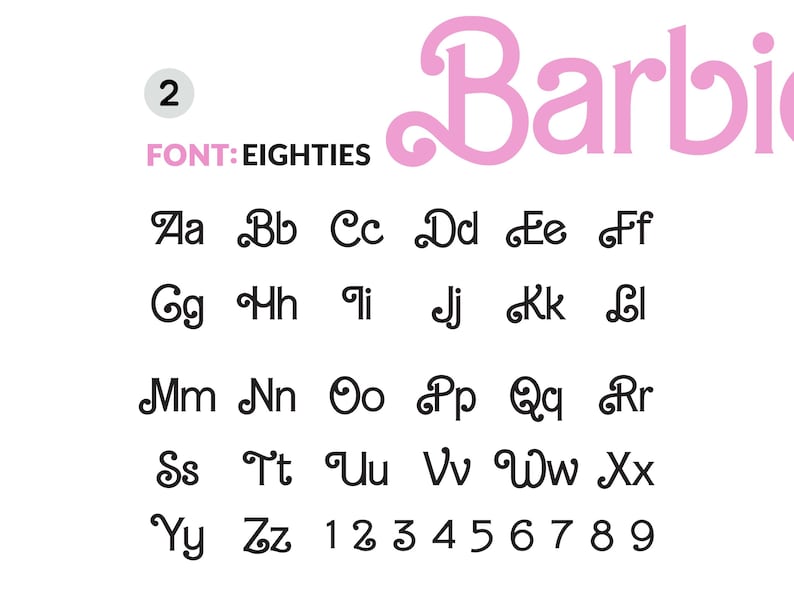 Custom Vinyl Decal - Choose Your Font + Color + Size - Barb Doll Font ...