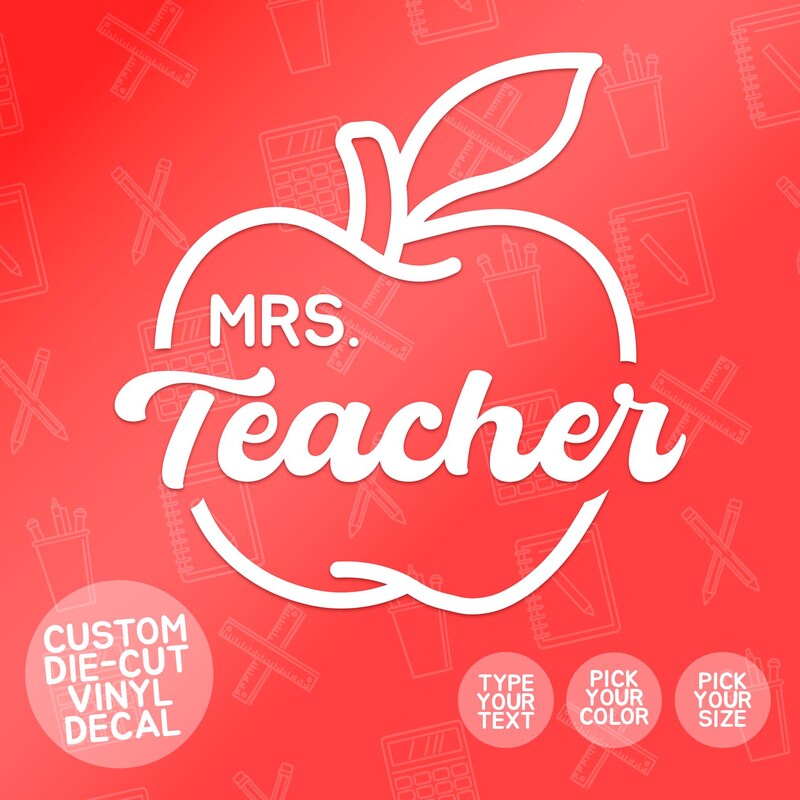 Teacher Vinyl Decal - Etsy