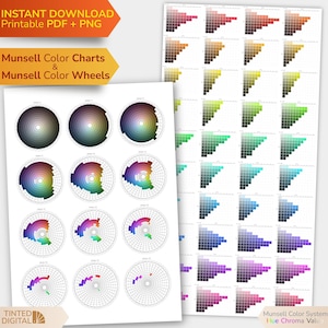 Munsell Color Charts and Wheels, Munsell Bundle, Color Reference ...