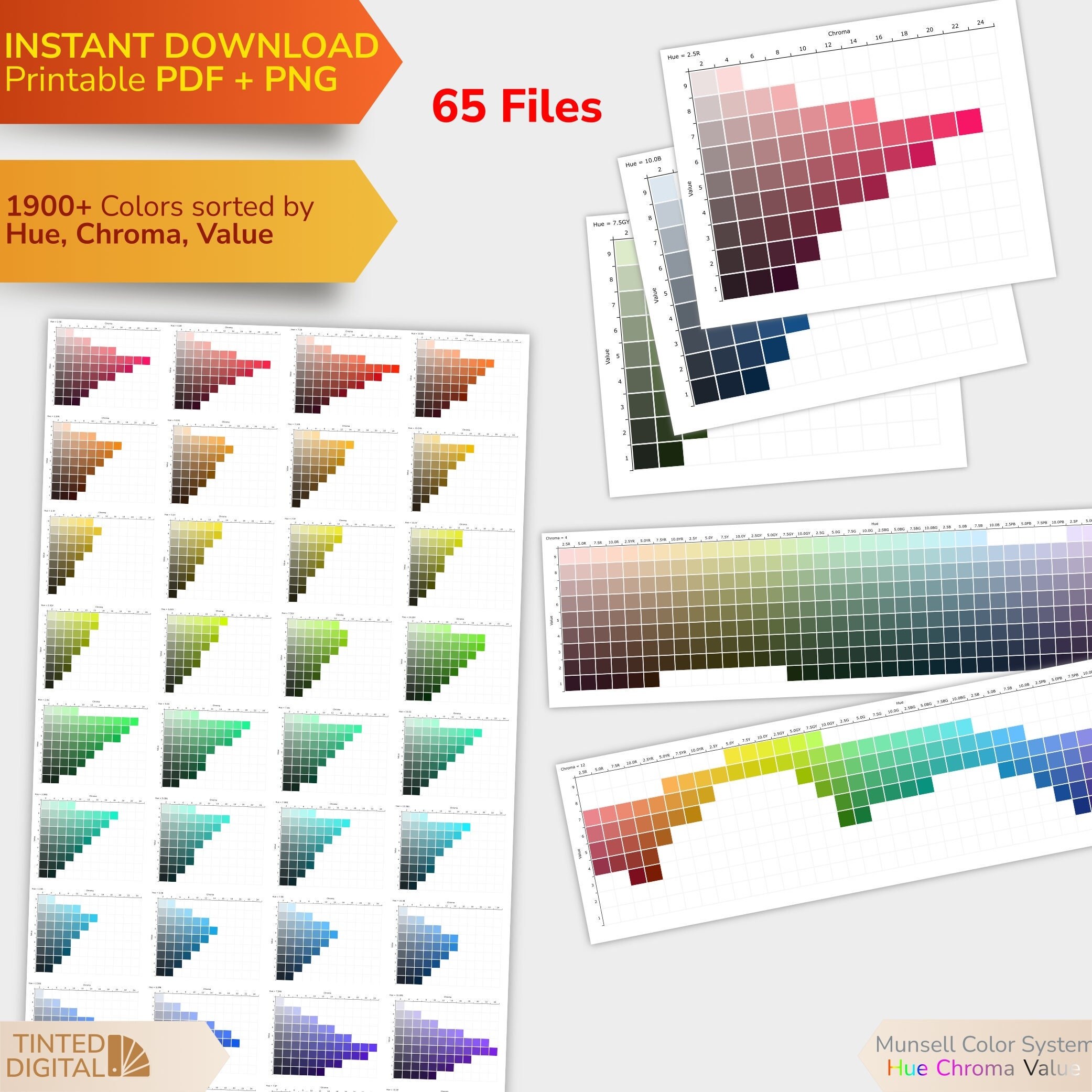 Munsell Color System Charts, Color Reference, Color Matching, Printing ...