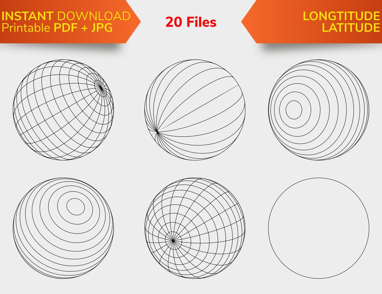Sphere Wireframe Reference for Drawing Longtitude and Latitude Lines ...